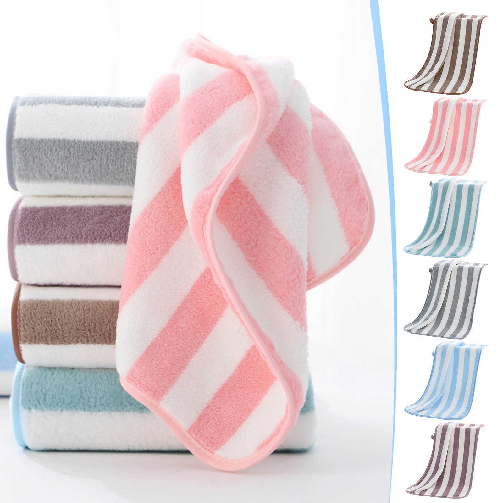 Djunllk Face Towels 13x30in, Coral Velvet Hand Towels, Daily Use ...