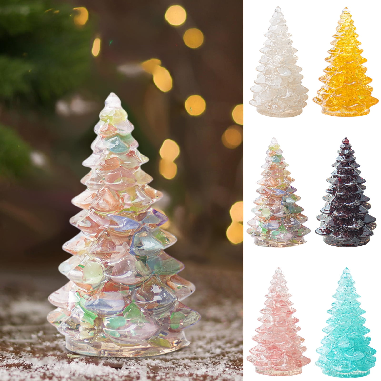 Djunllk Mini Christmas Tree - 2.3in/5.9cm Tall Exquisite Crystal ...