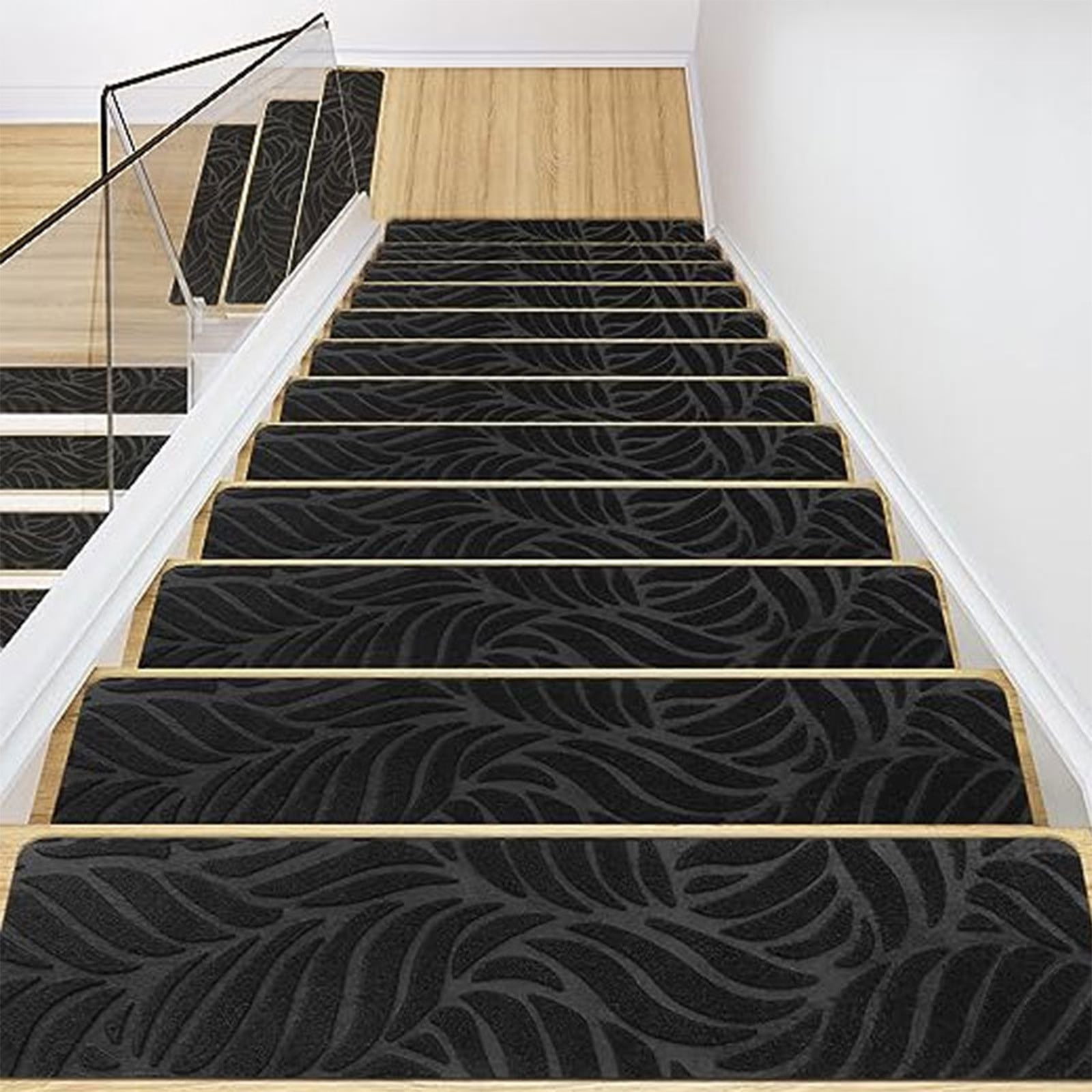 Djunllk Stair Treads - Non Slip Carpet Stair Treads for Wooden Steps ...