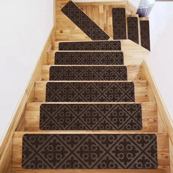 Djunllk Stair Treads - Non Slip Carpet Stair Treads for Wooden Steps ...