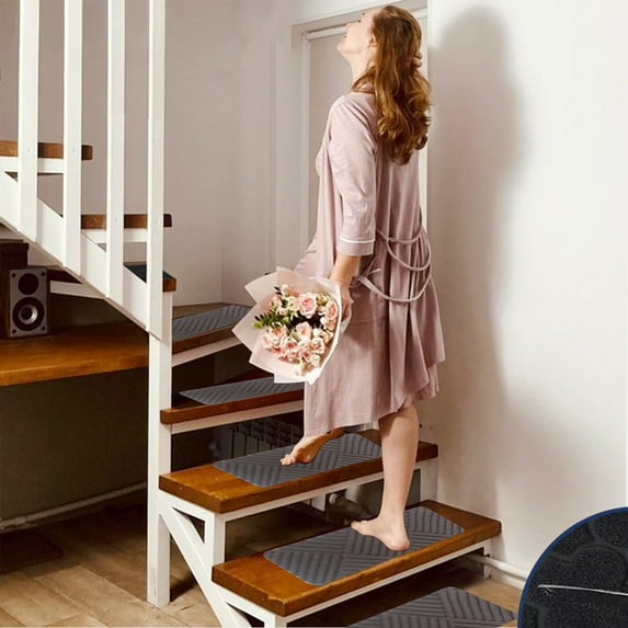 Djunllk Stair Treads - Non Slip Carpet Stair Treads for Wooden Steps ...