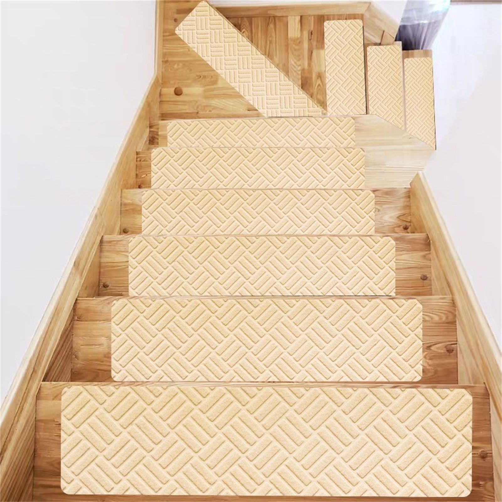 Djunllk Stair Treads - Non Slip Carpet Stair Treads for Wooden Steps ...