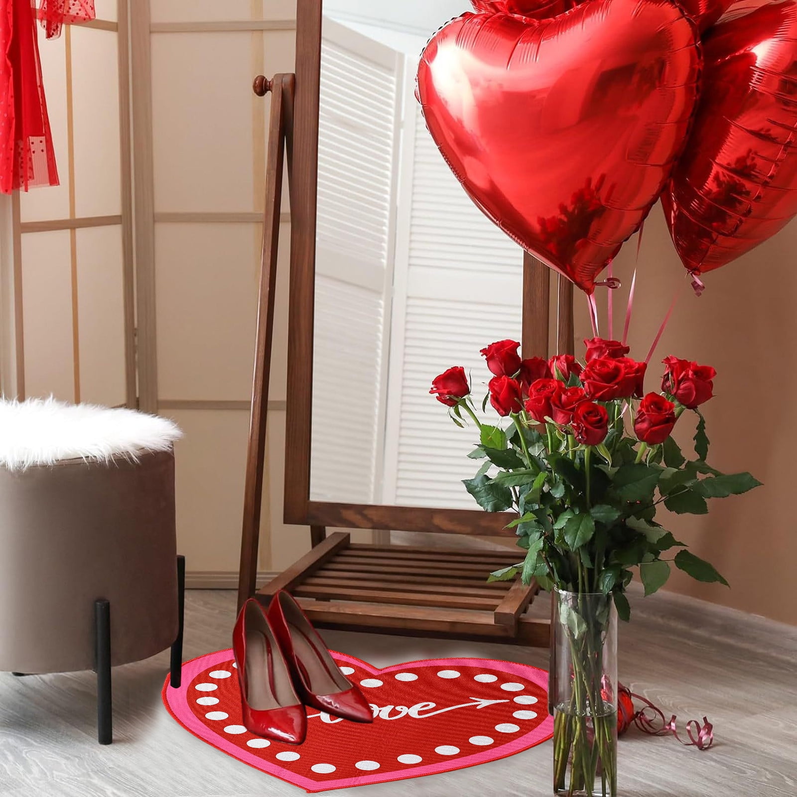 Djunllk Valentine's Day Door Mat - Super Absorbent Quick Dry Love ...