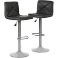 Dkeli Counter Height Barstools Set of 2 Bar Stools Modern Swivel Stools ...