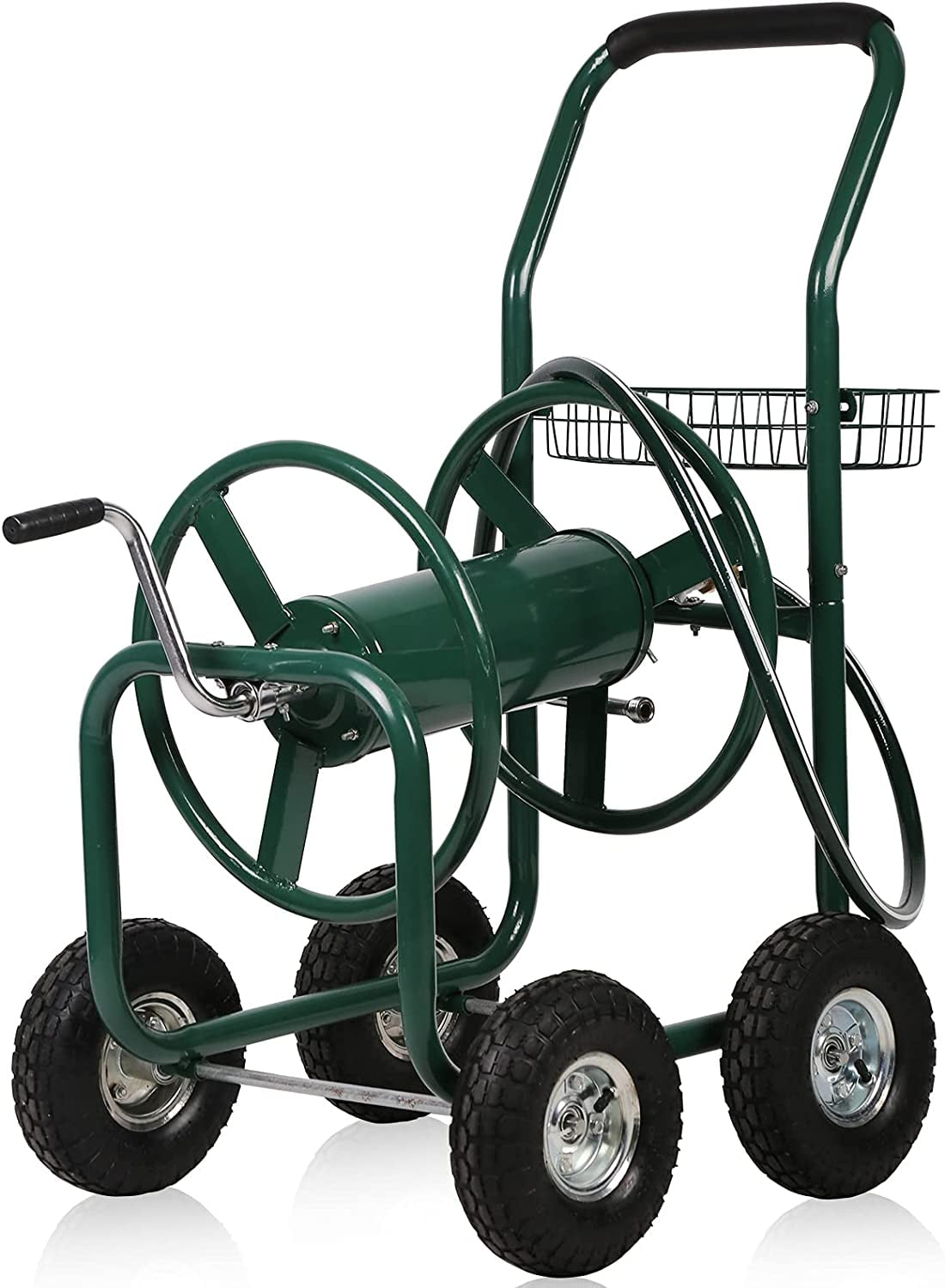 Dkeli Hose Reel Cart Garden Hose Carts with Wheels Heavy Duty Portable ...