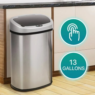 Automatic Touchless Trash Can, 1.8 Gallon Sensor Waste Bin for Bathroom ...