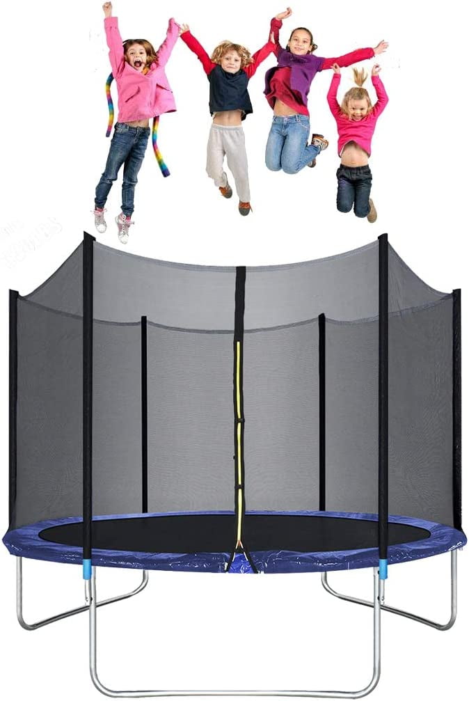 Dkelincs 10 FT Trampoline with Safety Enclosure Net, Outdoor ...
