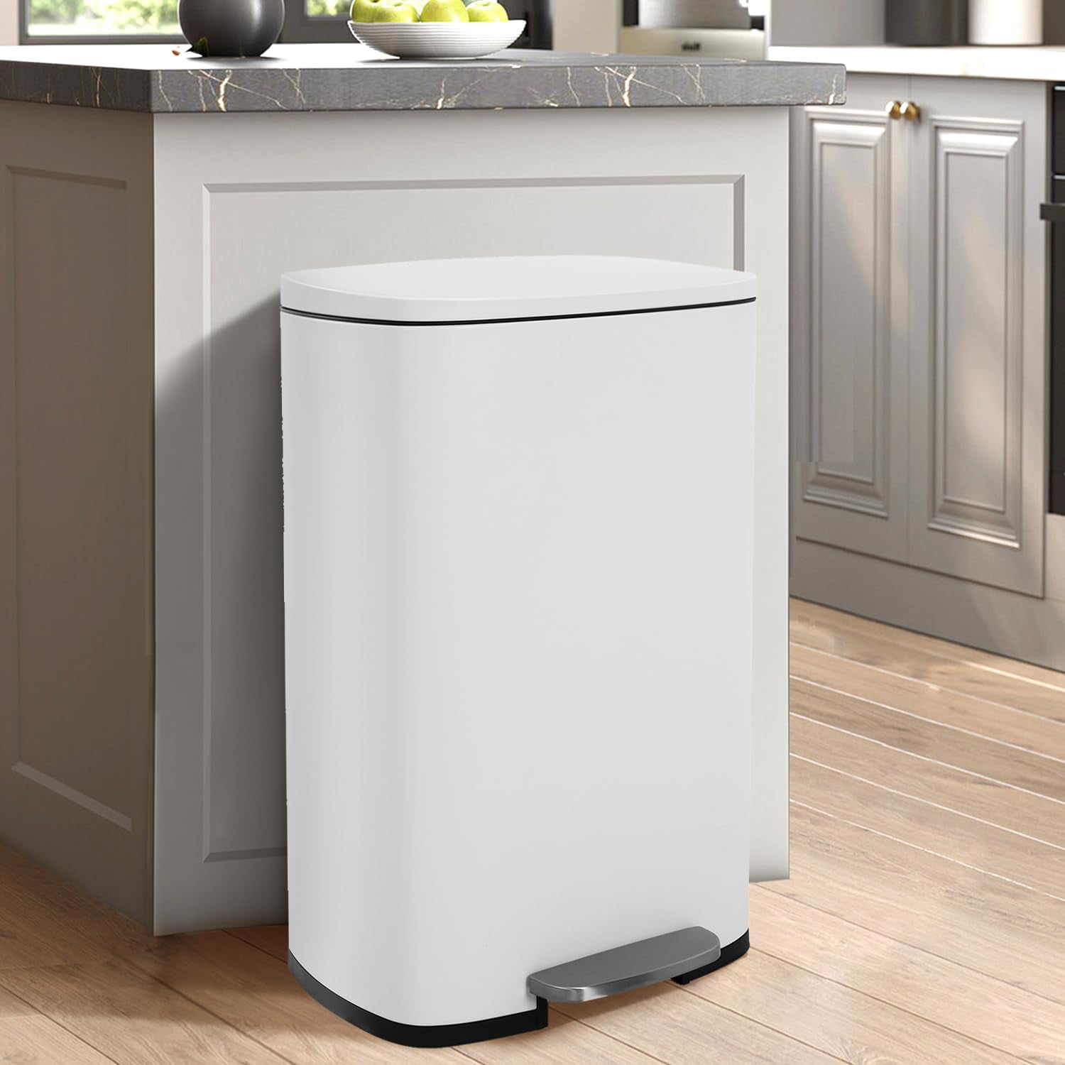 Dkelincs 13 Gallon Touchless Kitchen Trash Can with Foot Pedal ...