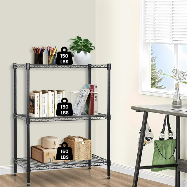Dkelincs 3 Tier Shelf Storage Rack Steel Wire Shelving for Storage ... Dkelincs 3 Tier Shelf Storage Rack Steel Wire Shelving for Storage ...