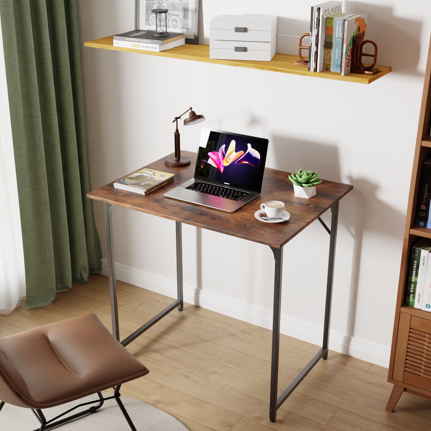 Dkelincs 32 inch Computer Office Desk Modern Simple Style with Metal ...