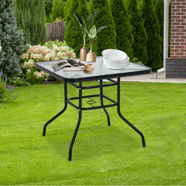 HONGLAND Indoor/Outdoor Folding Metal Garden Accent Table, Pink ...