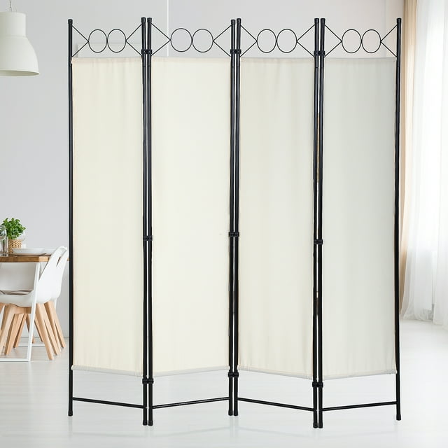 Dkelincs 4 Panel Room Divider 6.8FT Folding Privacy Screen Portable ...
