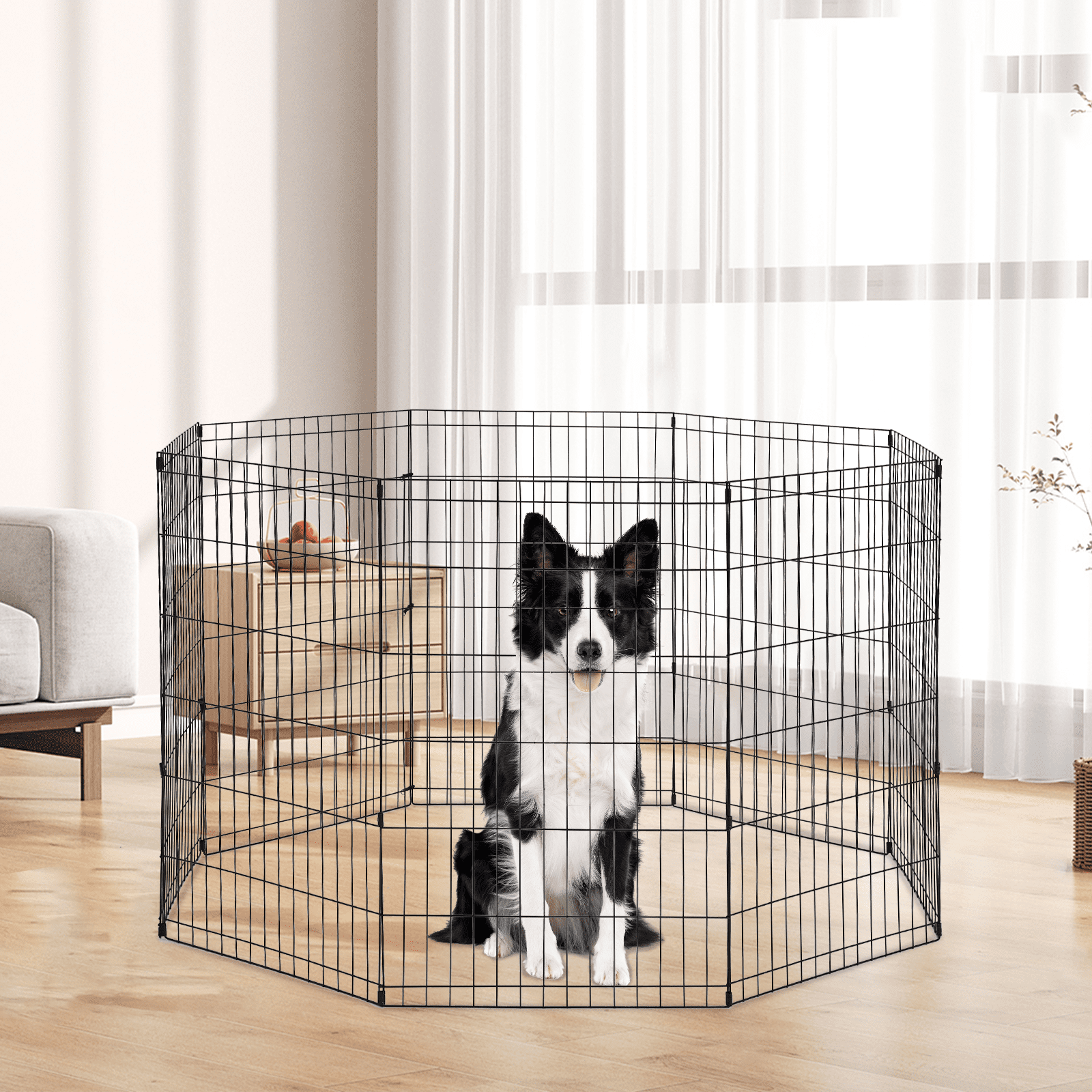 Dkelincs 42 inch Tall Dog Fence Outdoor Dog Playpens Portable Foldable ...