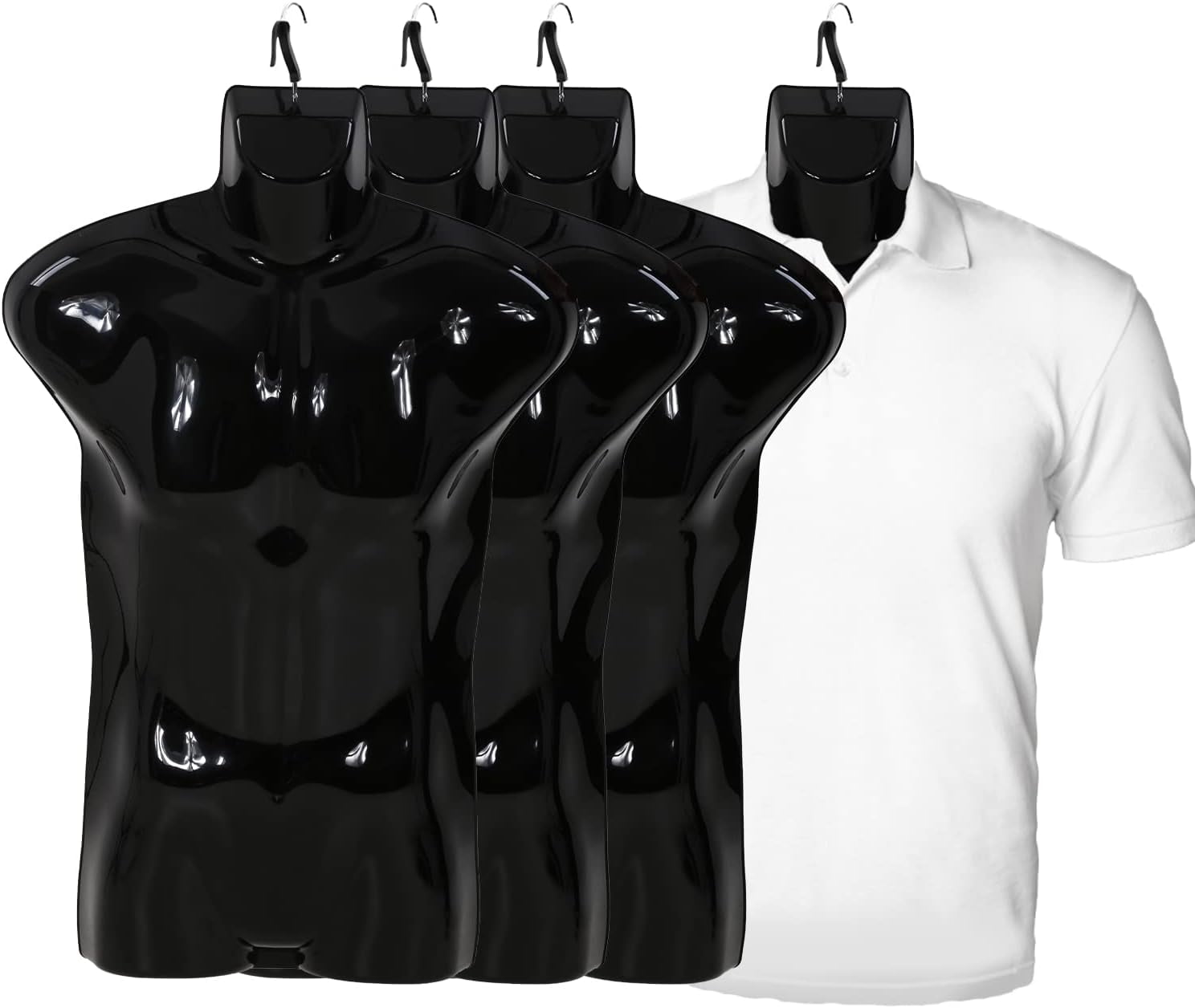 Dkelincs 4PCS Male Mannequin Torso Set 30"H Half Body Clothing Form ...