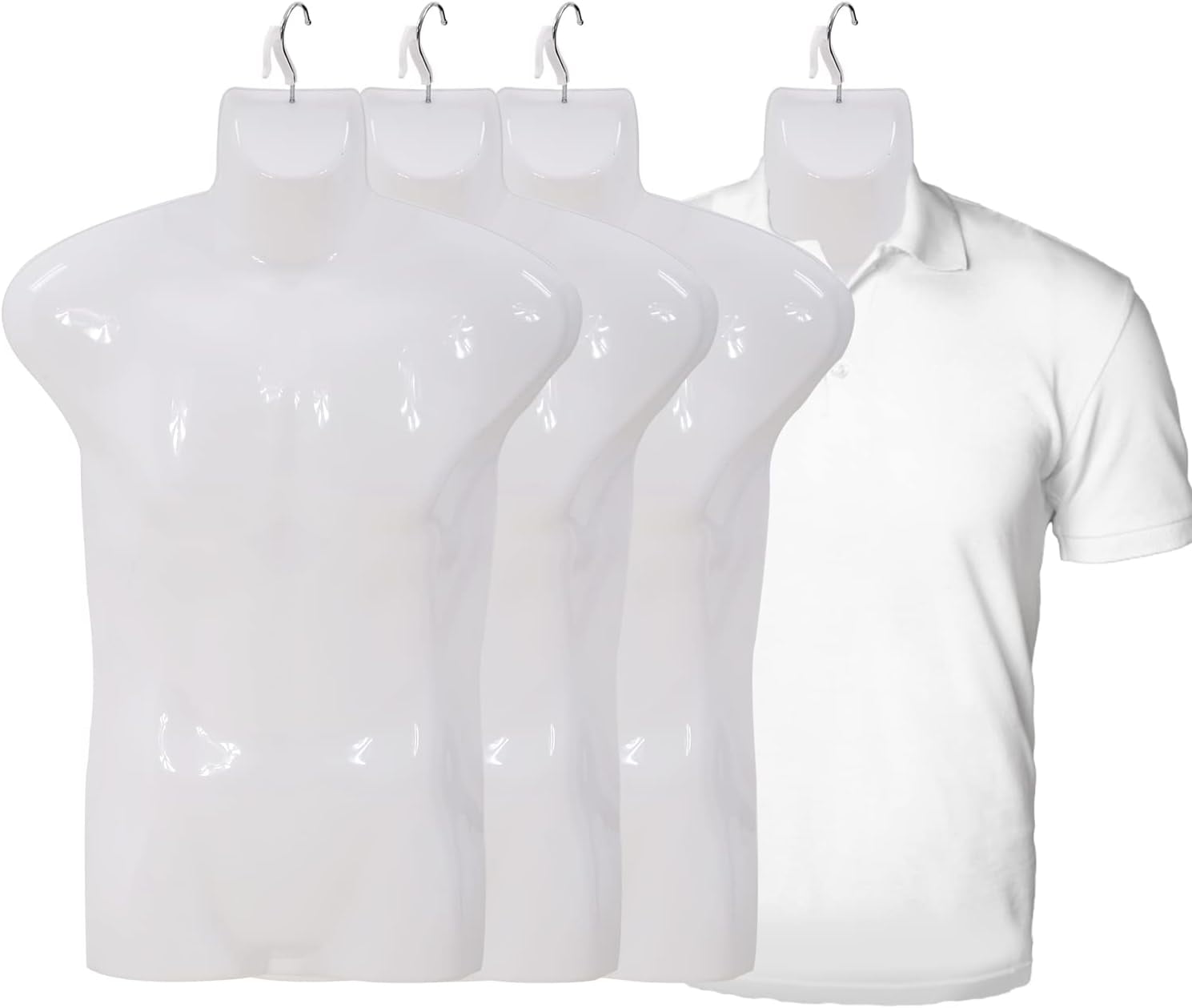 Dkelincs 4PCS Male Mannequin Torso Set 30"H Half Body Clothing Form ...