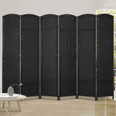 Dkelincs 4 Panel Room Dividers Folding Privacy Screen 6FT Portable Wood ...