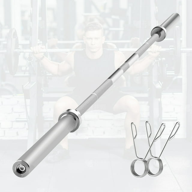 Dkelincs 7ft Olympic Weightlifting Bar, 700lbs Capacity with 2 Spring ...