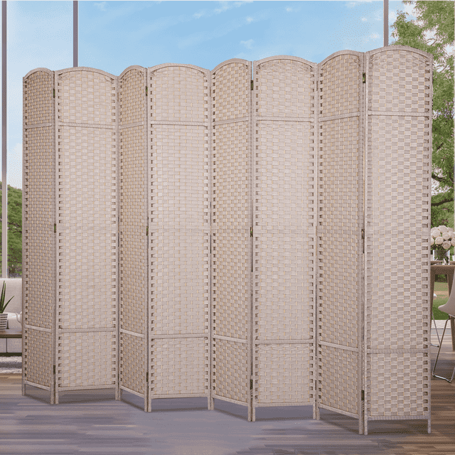 Dkelincs 8 Panel Room Dividers 5.6 FT Tall Portable Privacy Screen ...