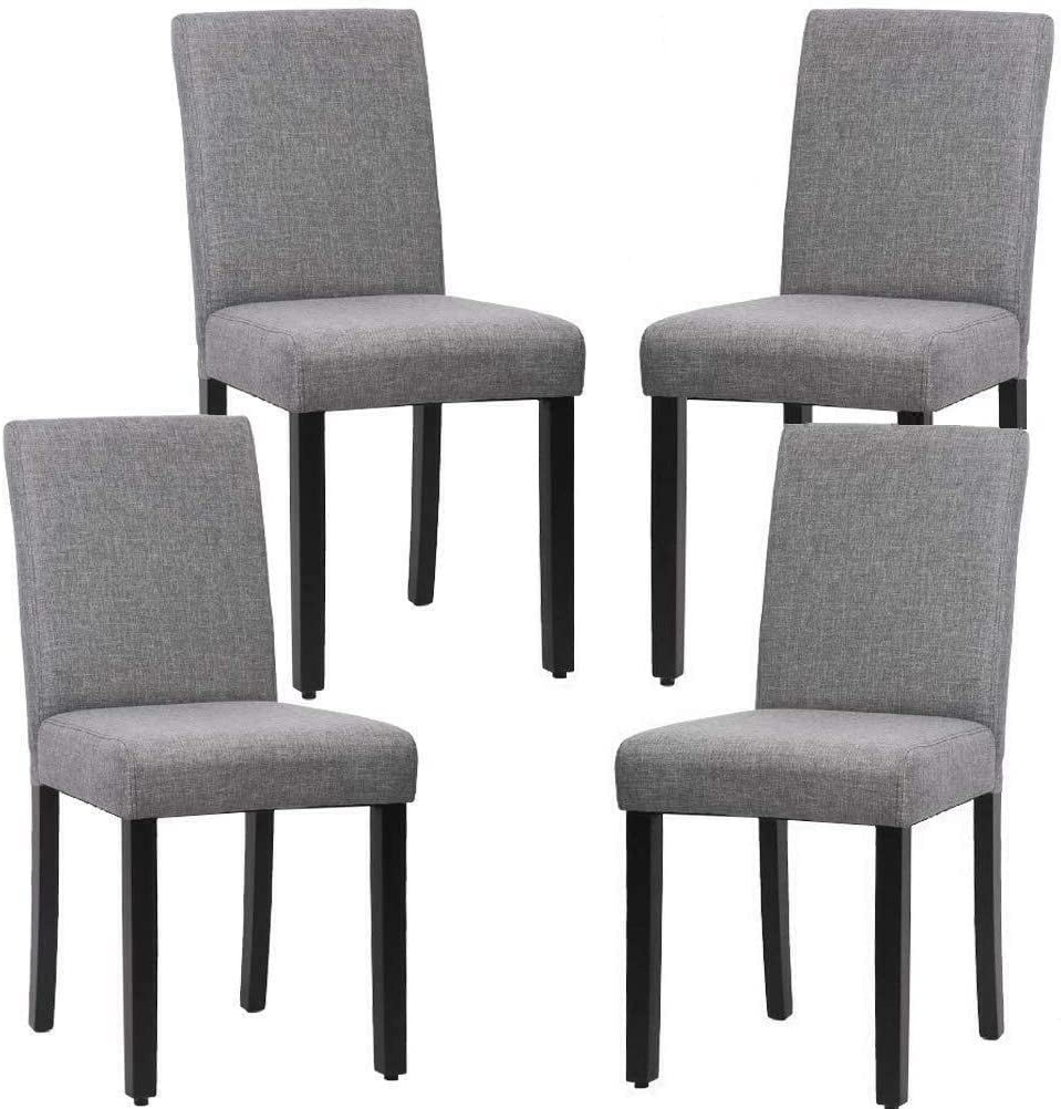 Dkelincs Dining Chairs Set of 4 Dining Room Chairs Urban Style Fabric ...