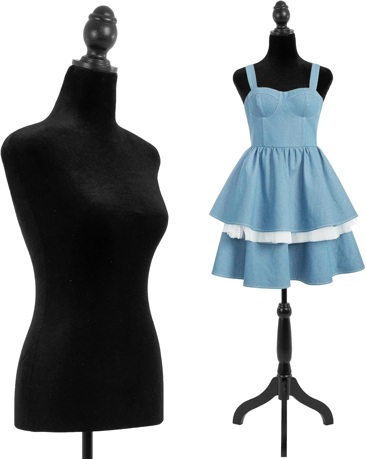 Dkelincs Adjustable Mannequin Torso Stand Female Dress Form Model ...