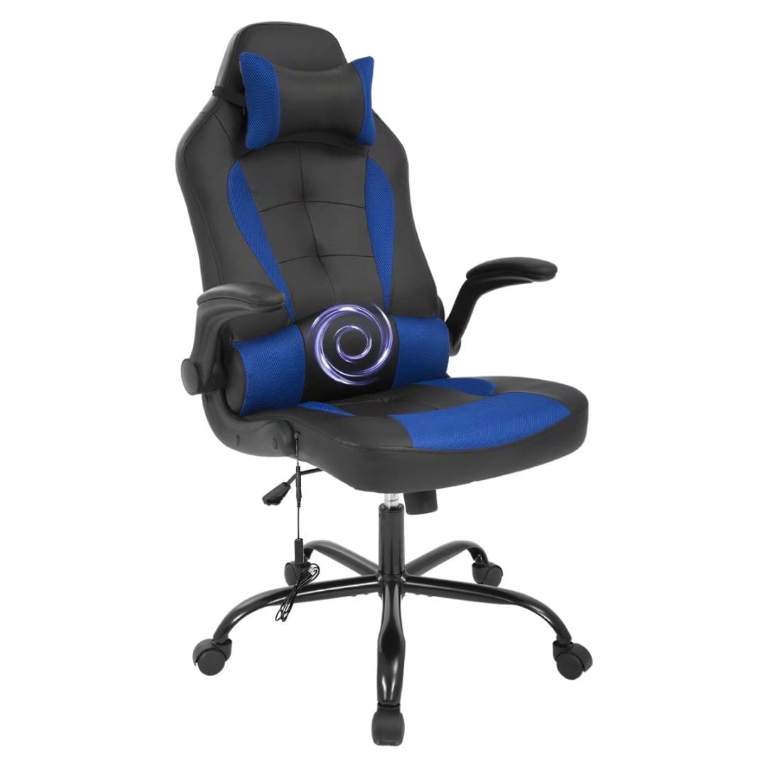 Dkelincs Ergonomic Gaming Chair with Massage Function, Flip Up Armrest ...