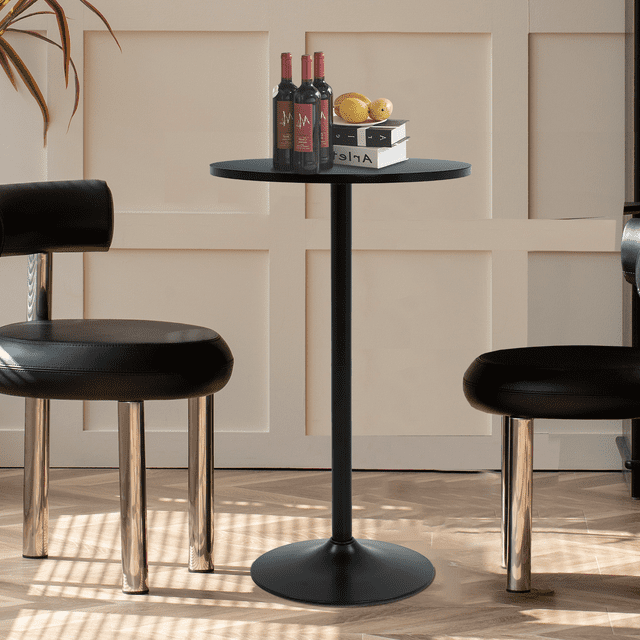 Dkelincs Modern Bar Table 40" Height Kitchen Dining Table Round Pub ...