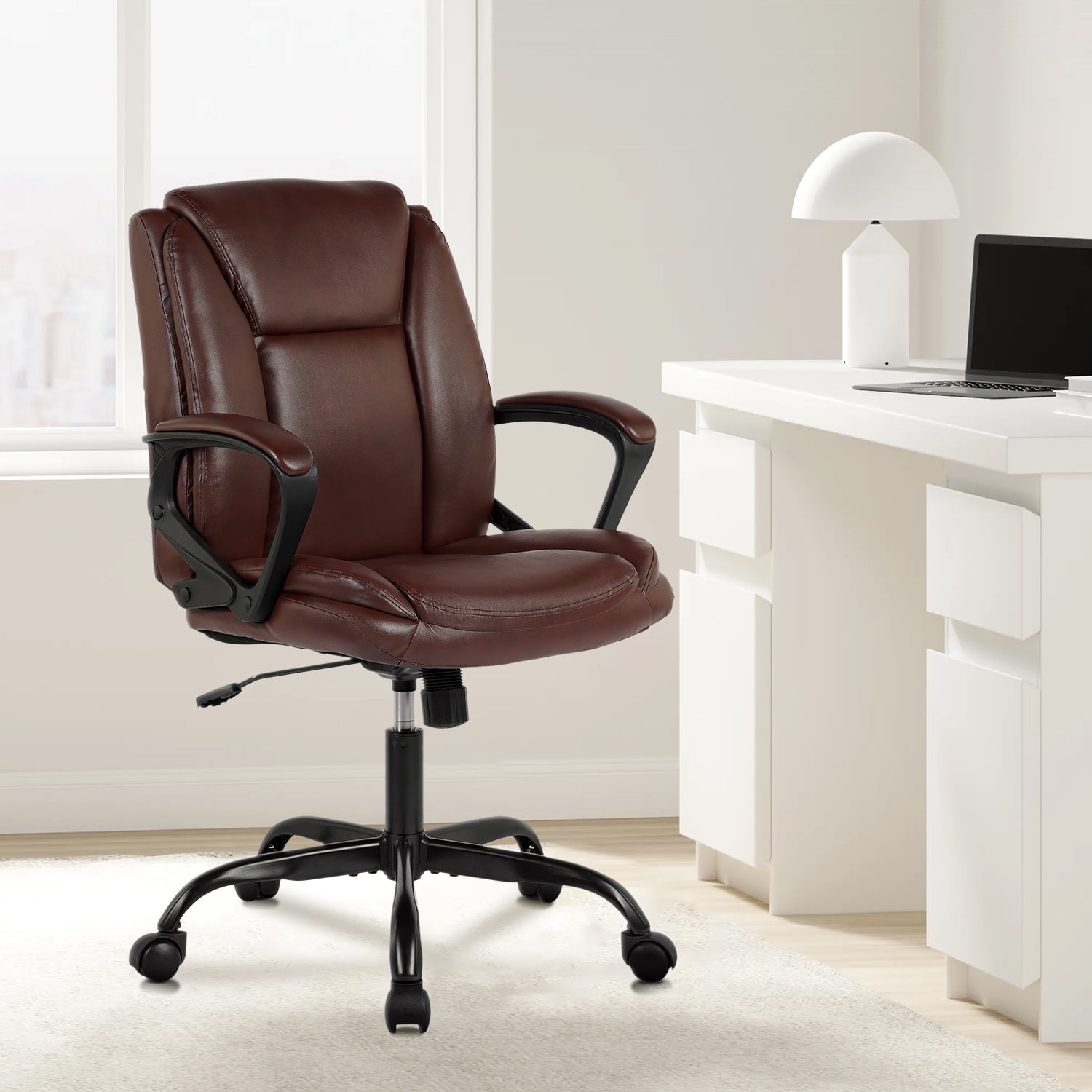 Dkelincs Office Chair Ergonomic Desk Chair Mid Back Adjustable Computer ...