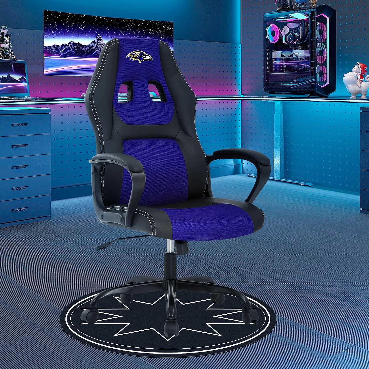 Dkelincs Ergonomic Gamer Desk Chair, PU Leather, Adjustable, Lumbar ...