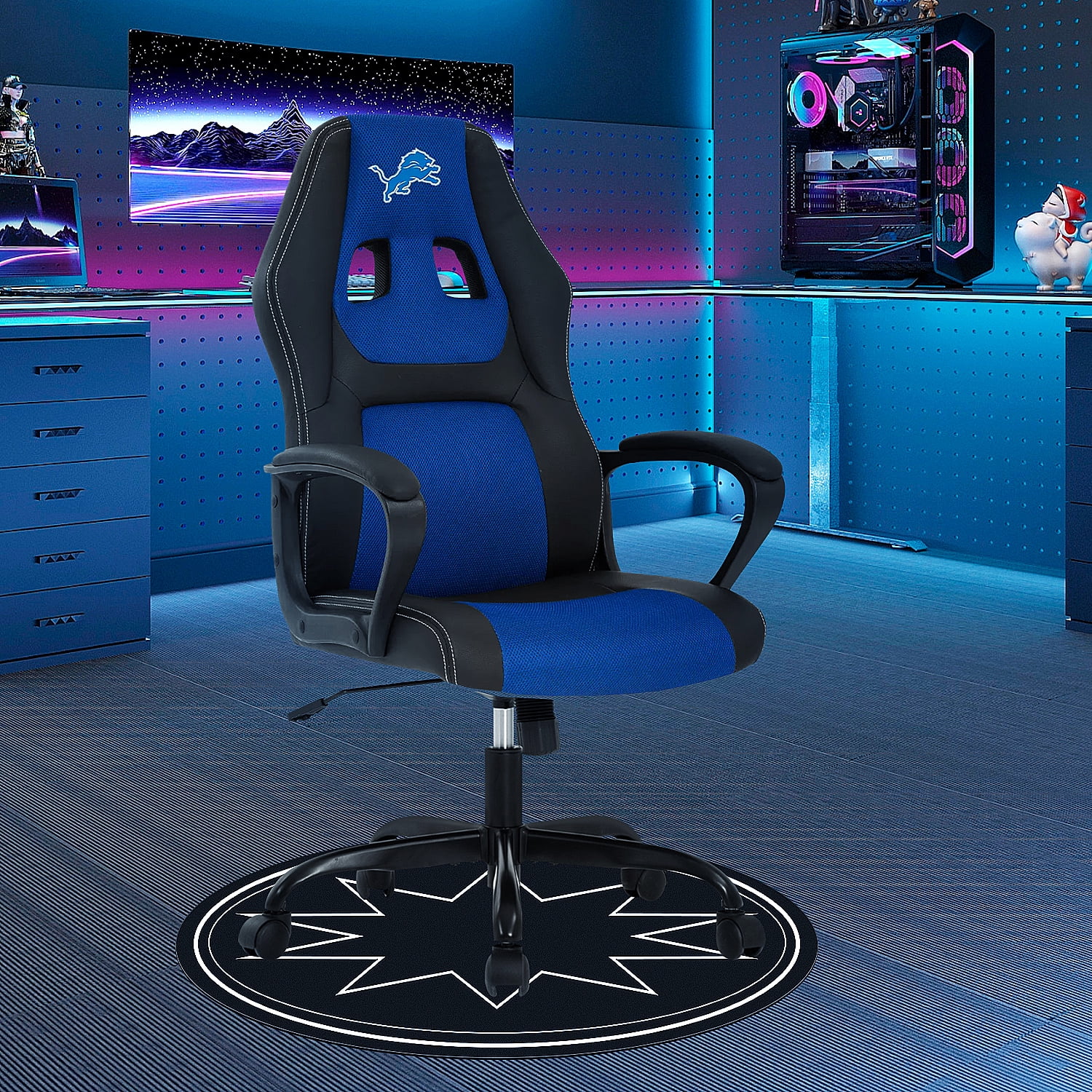 Dkelincs Ergonomic PC Gaming Chair with Adjustable Armrest & Lumbar ...