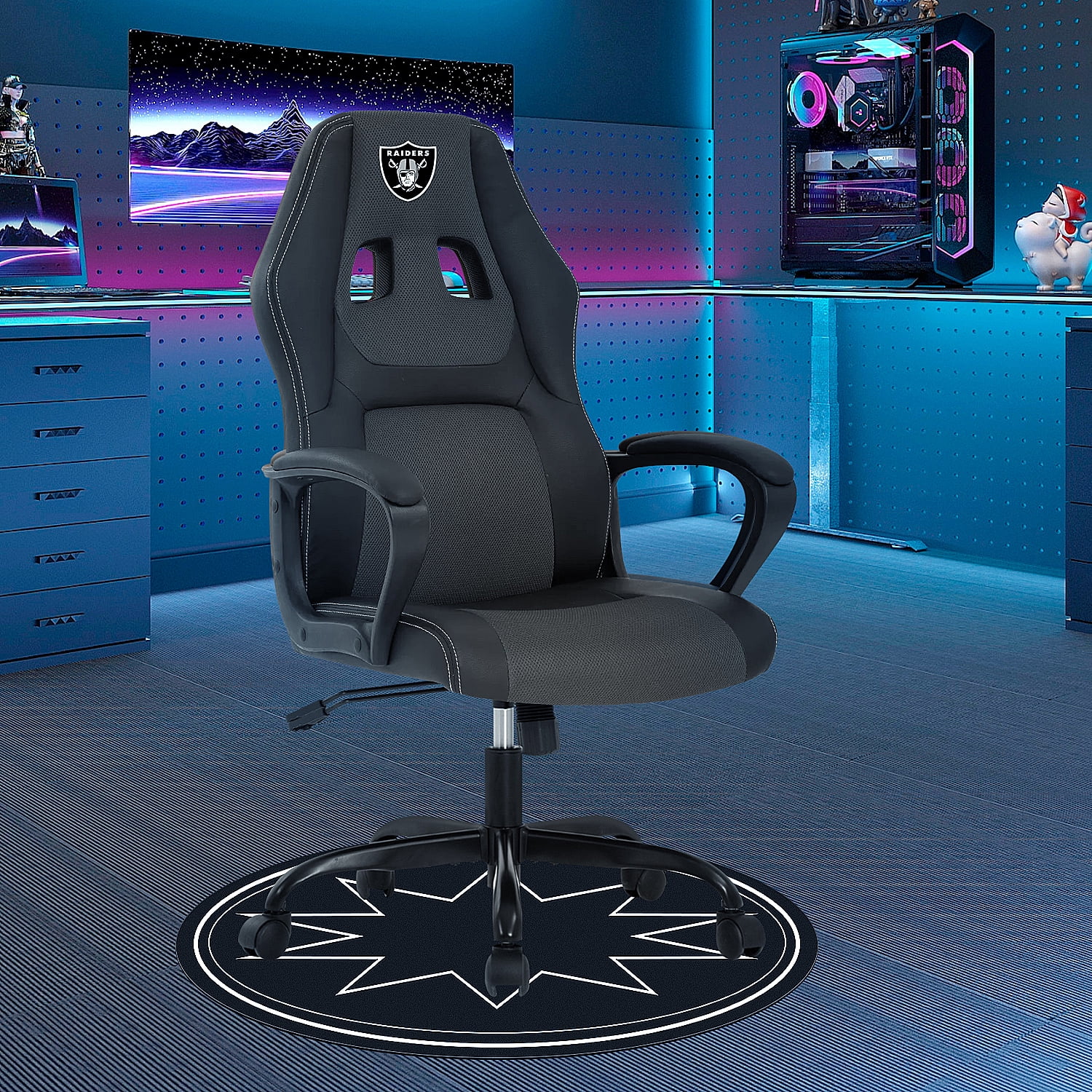 Dkelincs Ergonomic PU Leather Gamer Chair, Adjustable PC Gaming ...
