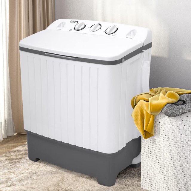 Dkelincs Portable Washing Machine Mini Compact Twin Tub Washer 10 lbs ...