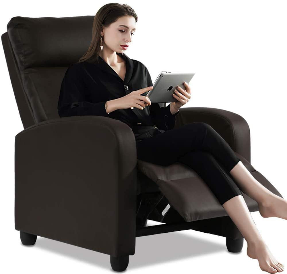 Dkelincs Leather Electric Recliner Chair with Massage, Remote Control ...