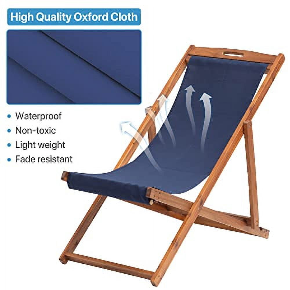 Dkelincs Removable Fabric Patio Chairs Adjustable Height Beach Sling ...