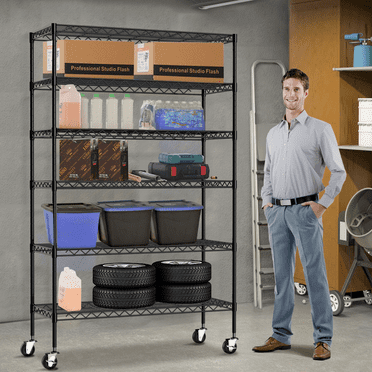 Titans 6-Tier Heavy Duty Wire Shelving Unit, 6000 lbs Capacity ...