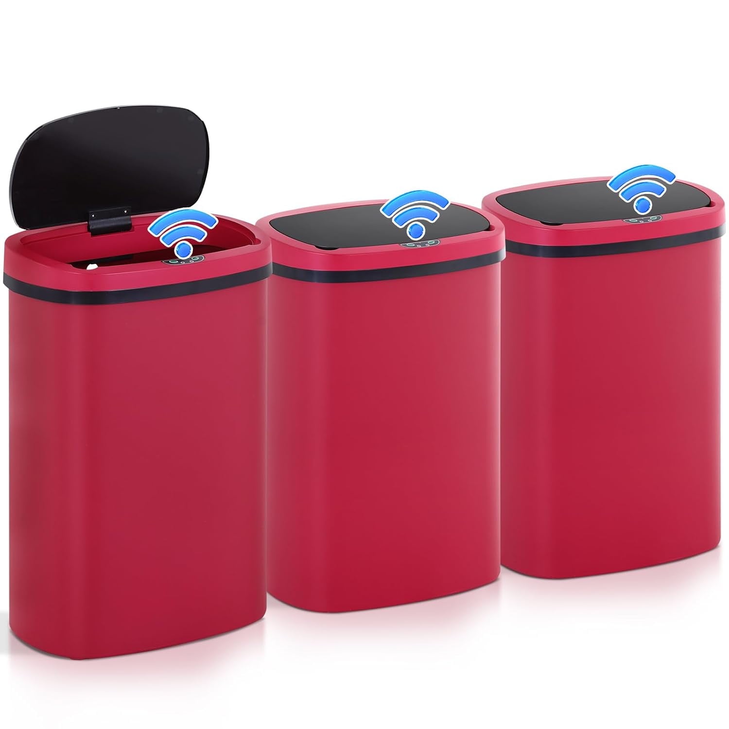 Dkelincs Trash Can 13 Gallon Automatic Kitchen Trash Can Touch Free ...
