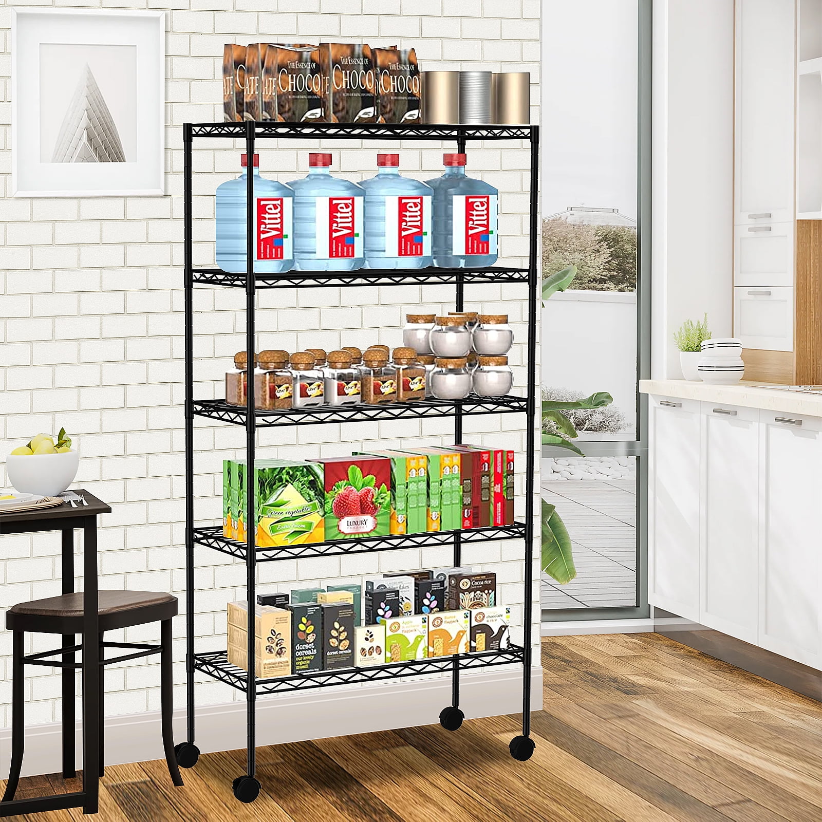 Dkelincs 5 Tier Heavy Duty Adjustable Wire Metal Shelving Unit, Storage ...