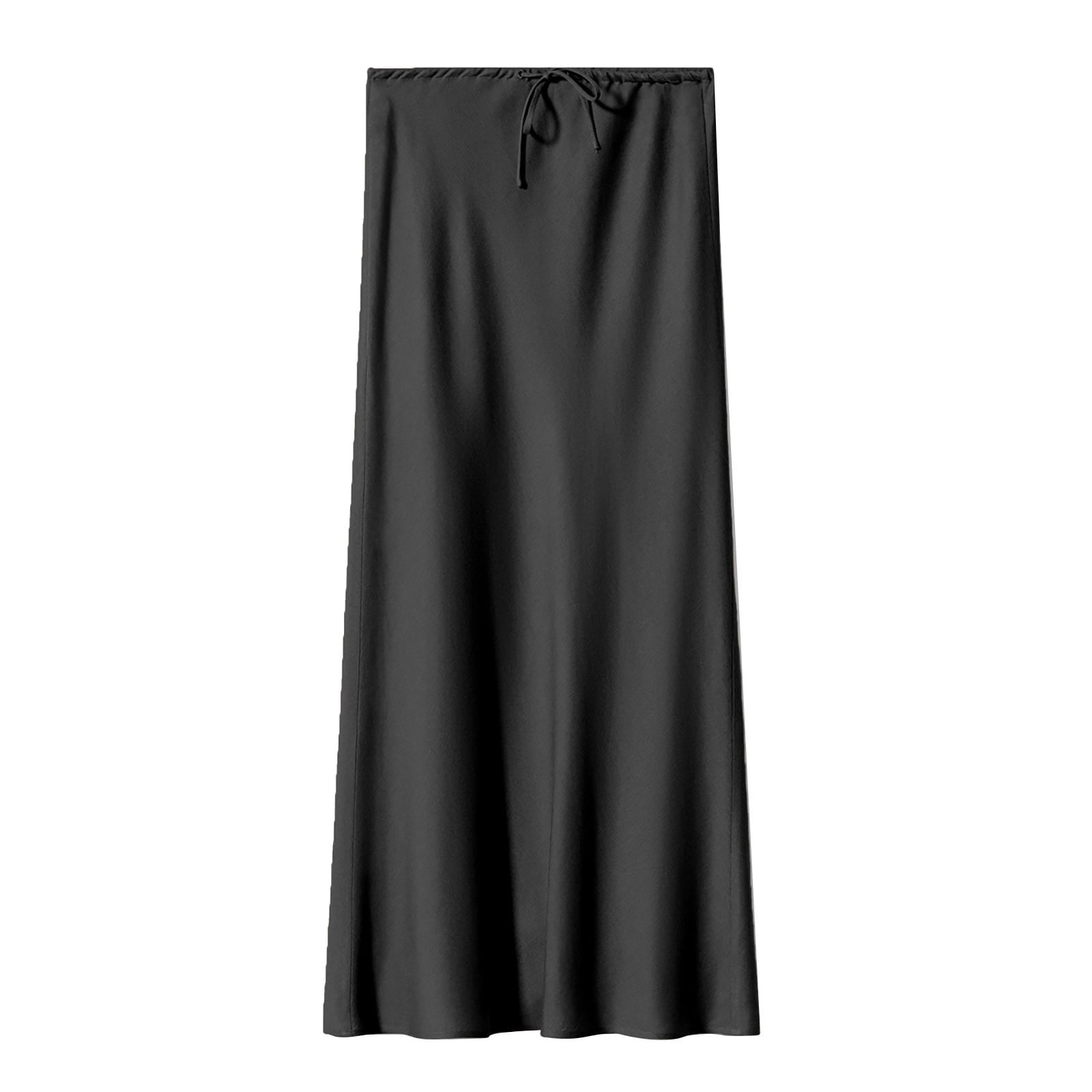 Dkinjom Long Skirts For Womenwomens Long Skirt High Waisted Drawstring
