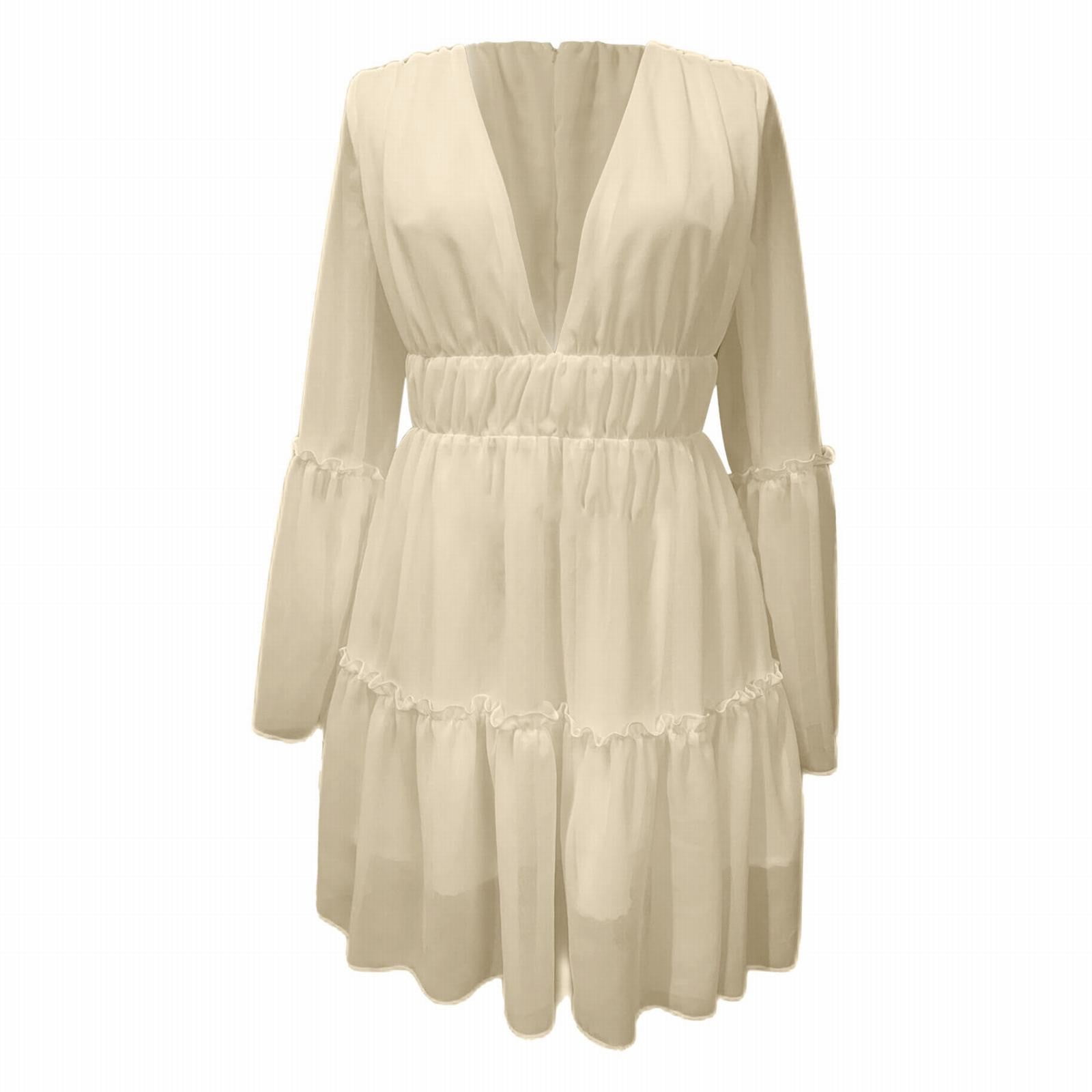 DkinJom Summer Cool2024 Women's Summer Deep V Neck Chiffon Knotted ...
