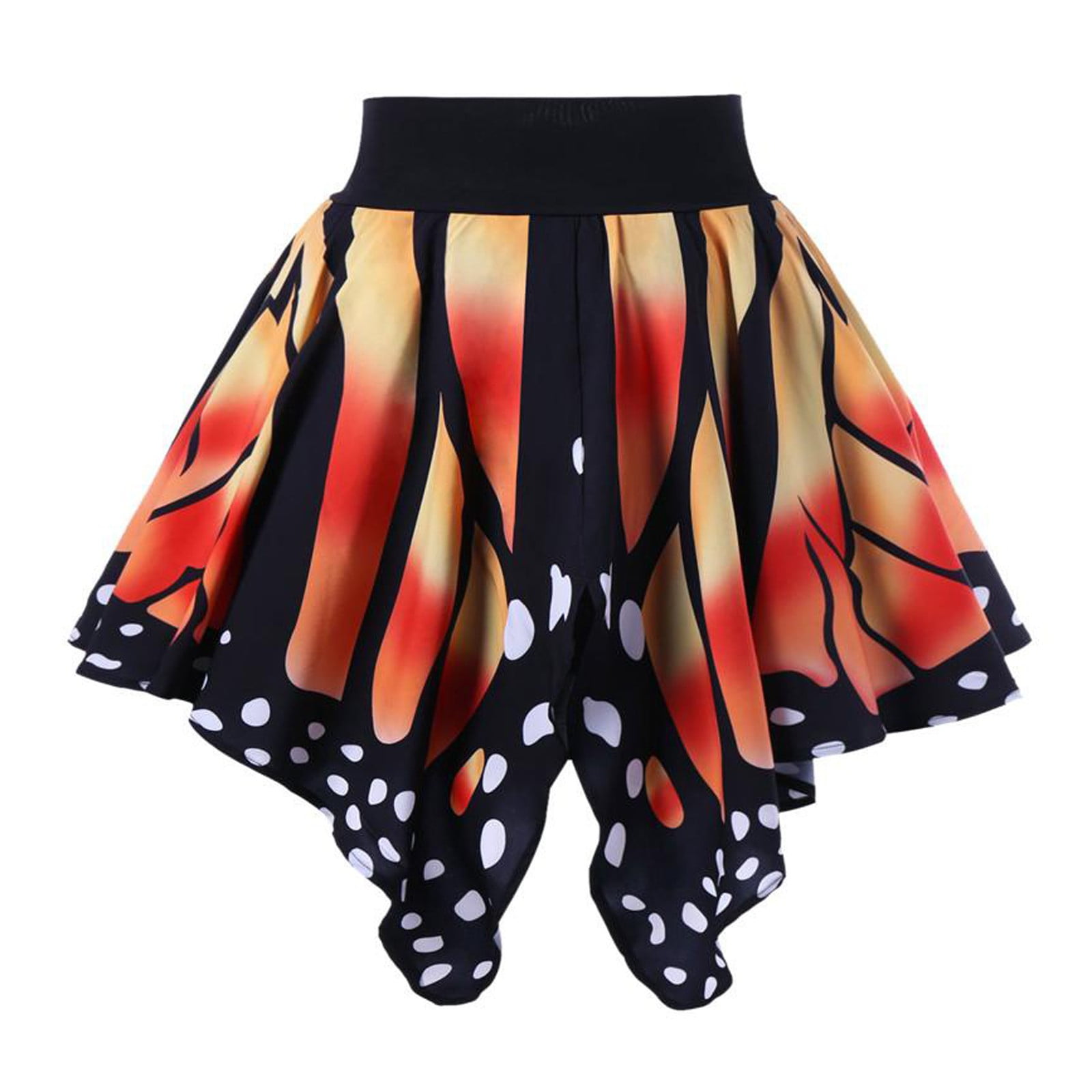 Dkinjom Women Butterfly Print Fashion Girls Sexy High Waist Pleated