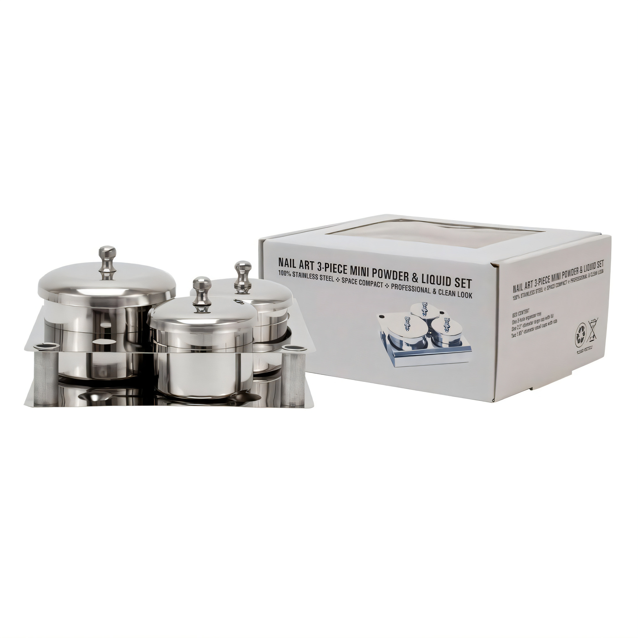 Dl Professional Dl - 3 Piece Stainless Steel Jars Set - Walmart.com