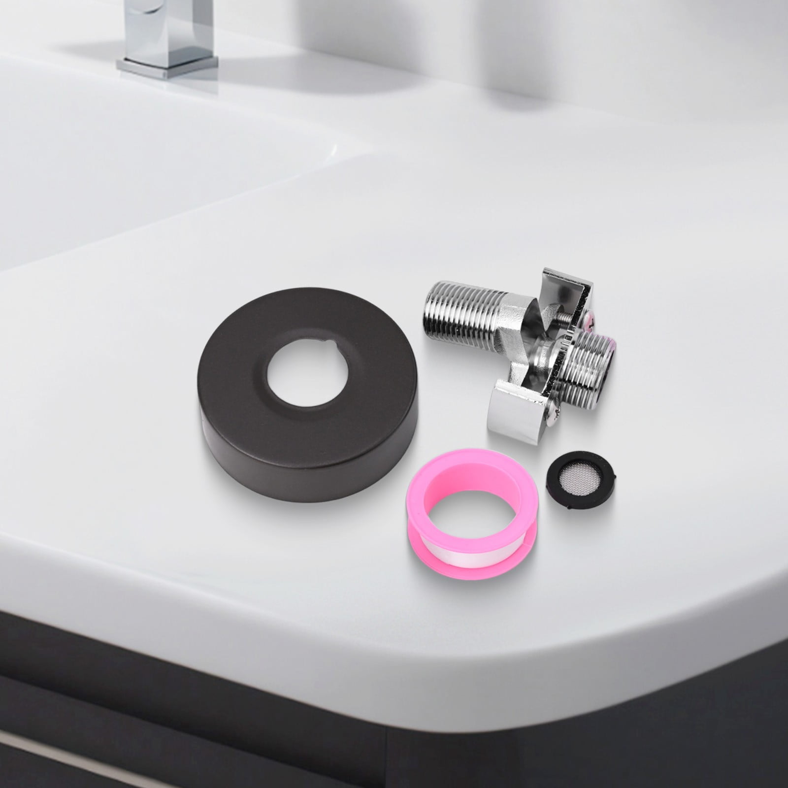 Dleadar 1pc 40 Degree Adjustable Faucet Angled Curved Foot Wall Mounted ...