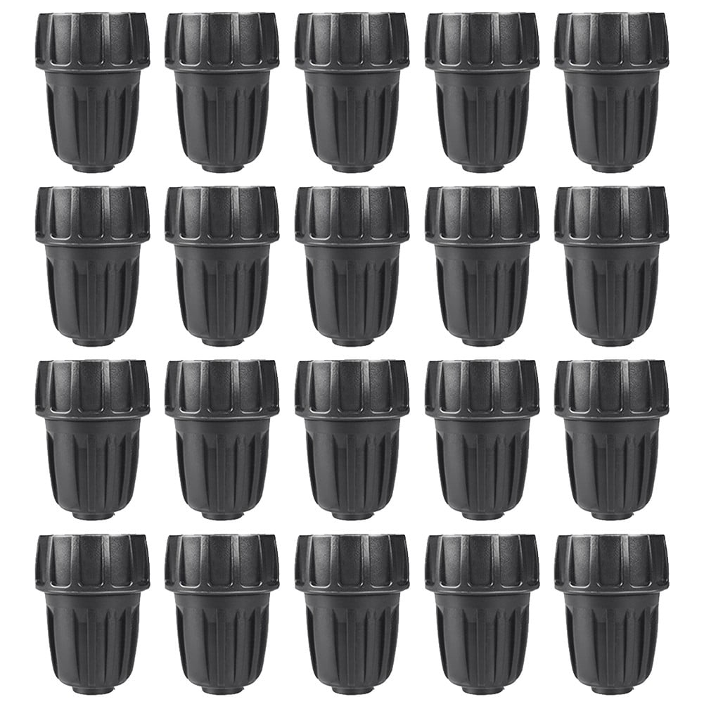 Dleadar 20 Piece Black Plastic Garden Hose Adapter Set 3/4\" to 1/2 ...