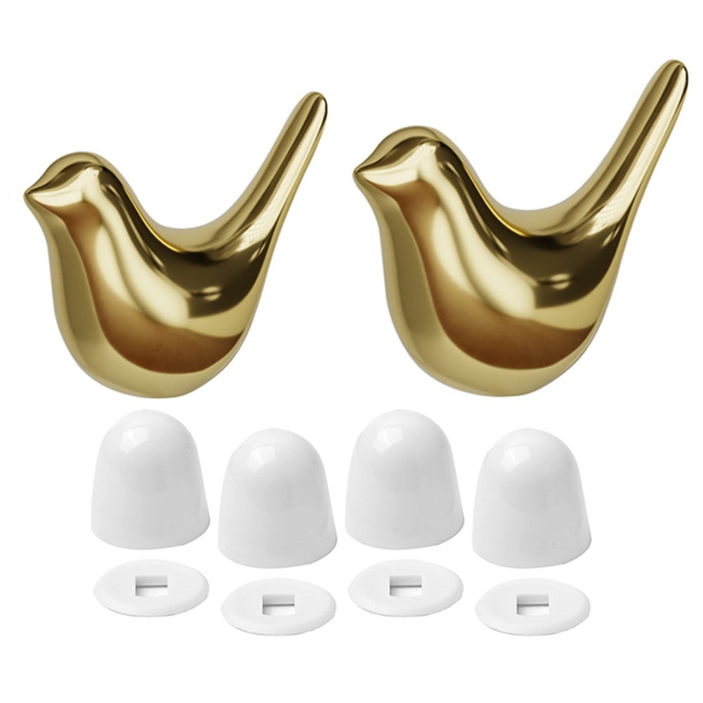 Dleadar 2Packs Porcelain Birds Toilet Bolt Covers & 4Packs Toilet Bolt ...