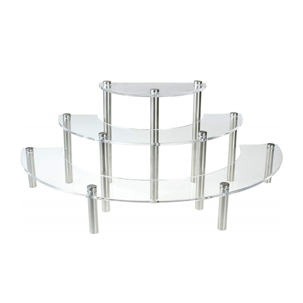 Dleadar 3-Layer Acrylic Transparent Dessert Cake Display Stand with ...