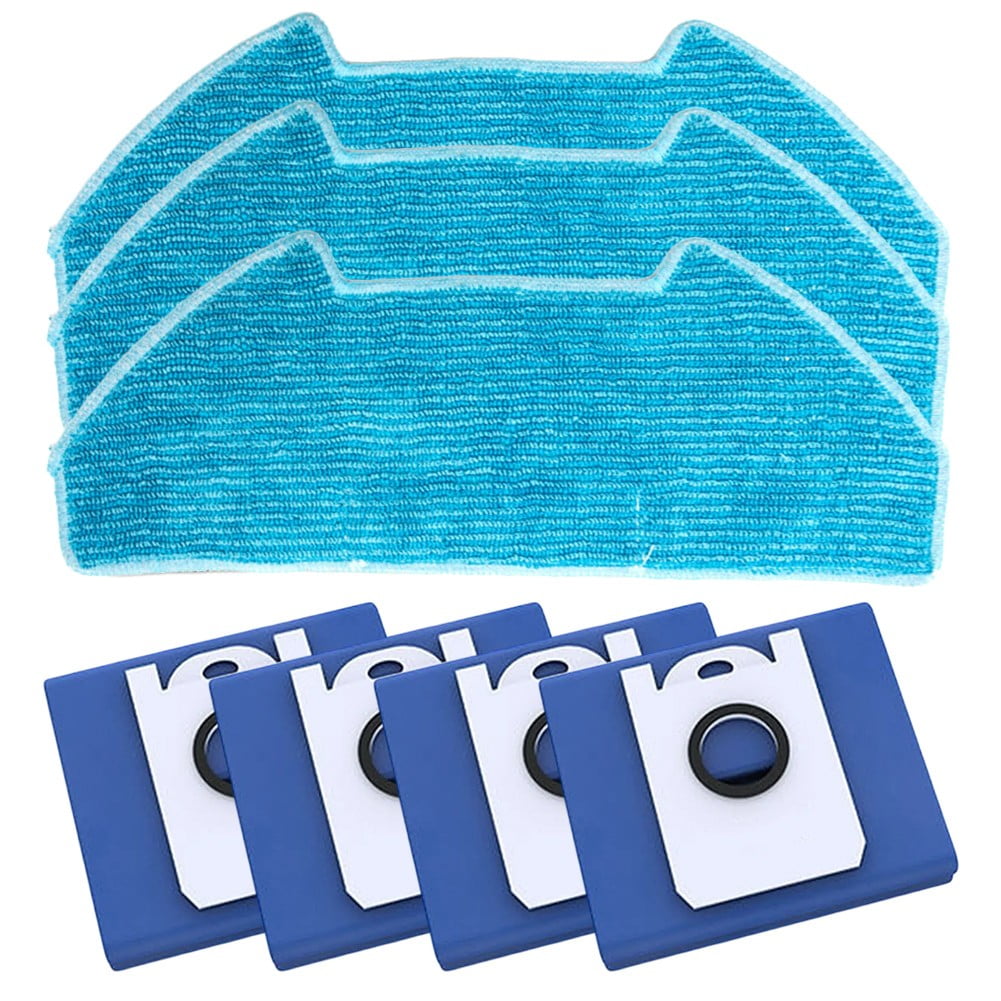 Dleadar 3pcs Mop Cloths With 4pcs Dust Bags Kit For BObsweep For Dustin ...