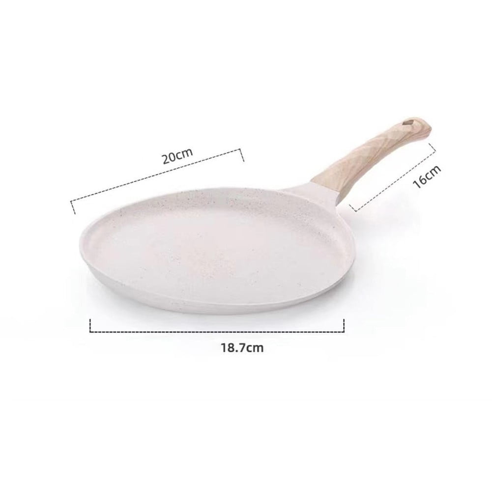 Dleadar Cast Aluminium Stone Skillet Pan with Ergonomic Handle - All ...
