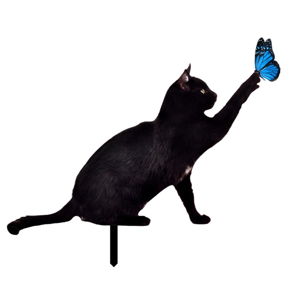 Dleadar Cat Scarer Bird Deterrent Black Acrylic Garden Control Repeller ...