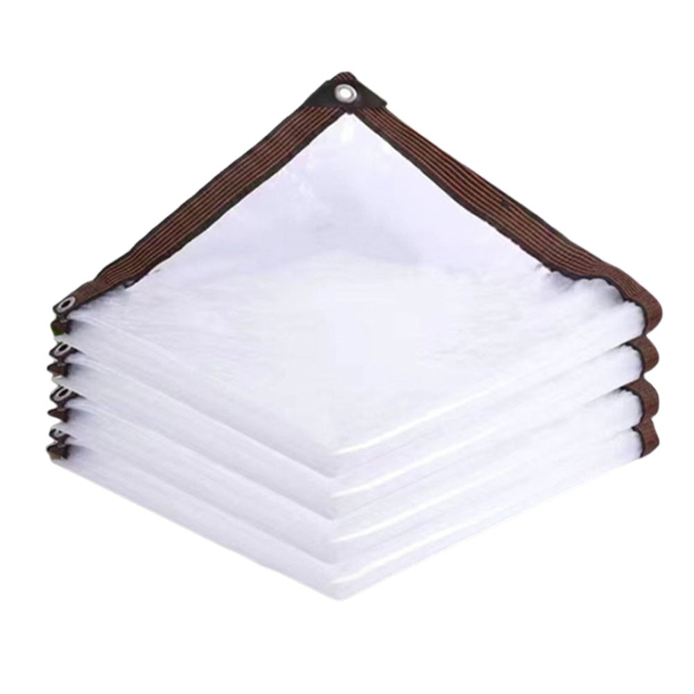 Dleadar Clear Heavy Duty Waterproof Tarp with Grommets 6.5X9.8FT ...