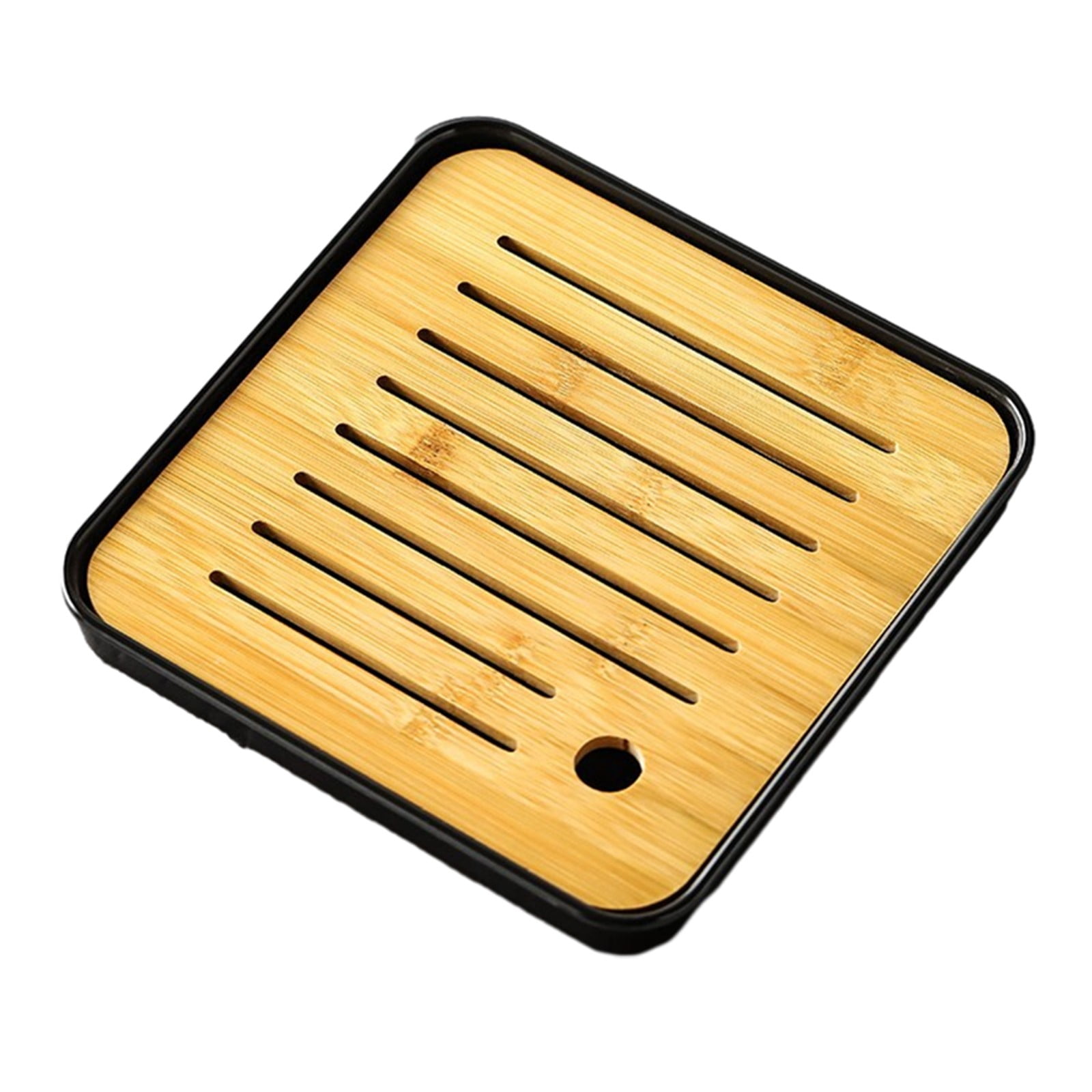 Dleadar Easy To Use And Clean Black Tea Tray Square Package Content ...