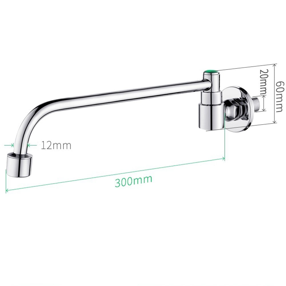 Dleadar Kitchen Faucet Semi-automatic Swing Faucet Single Cold Wall ...